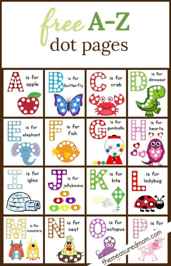10 Fun & Free Do-A-Dot Printables