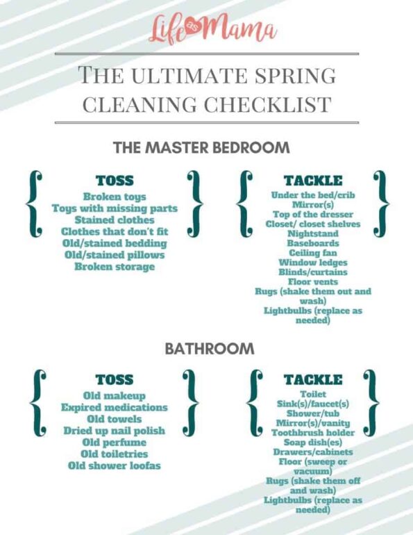 The Ultimate Room-By-Room Spring Cleaning Checklist - Page 3 of 3