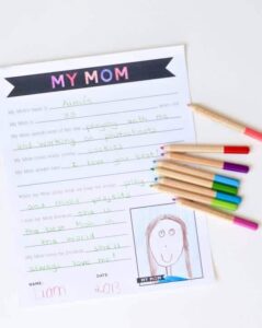 6 Fun Mother's Day Questionnaire Printables