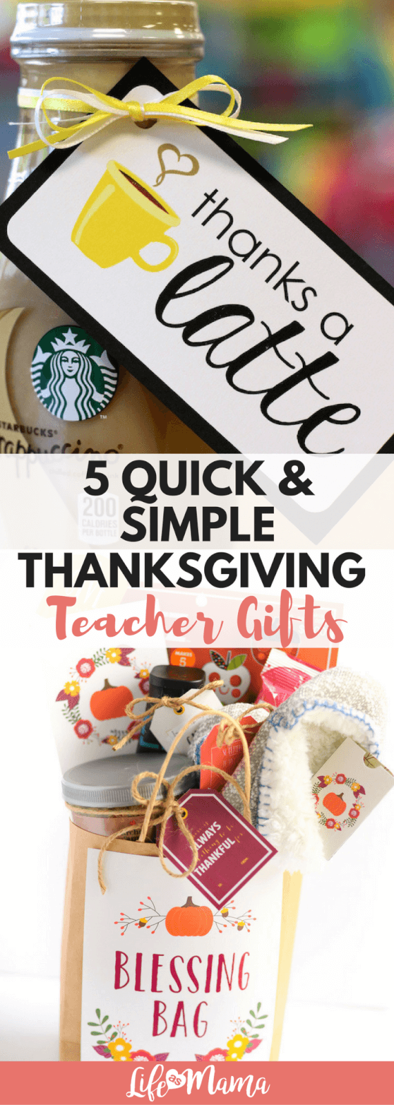 5 Quick Simple Thanksgiving Teacher Gifts